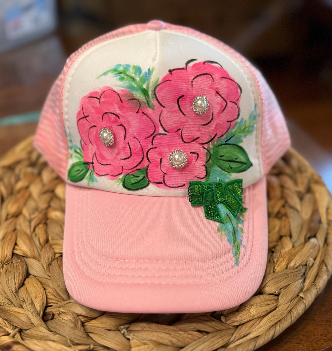 Hand Painted Trucker Hat - Etsy