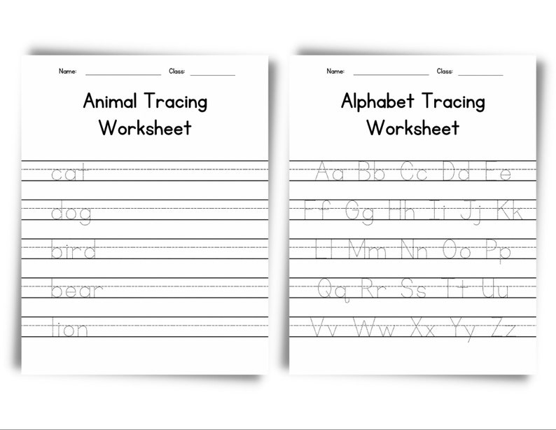 Printable Tracing Worksheets, Trace the Alphabet, Letters, Numbers ...