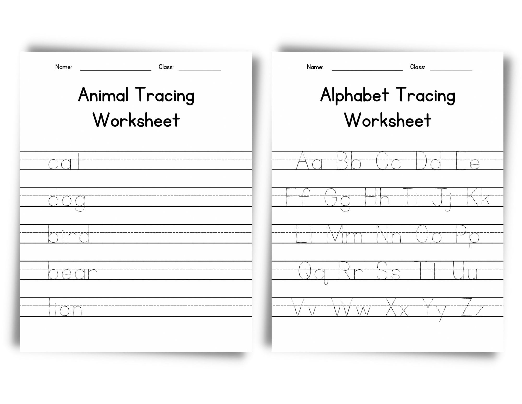 Printable Tracing Worksheets, Trace the Alphabet, Letters, Numbers ...