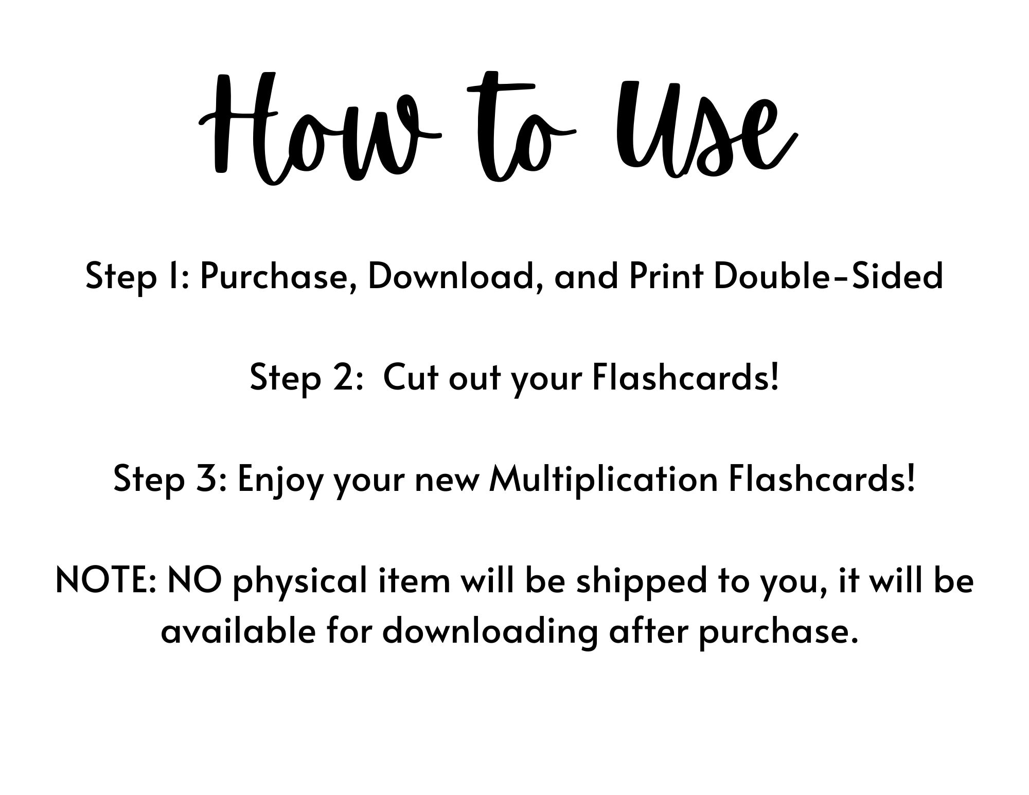 Multiplication 0-12 Flashcards I Times Tables I Multiplication ...