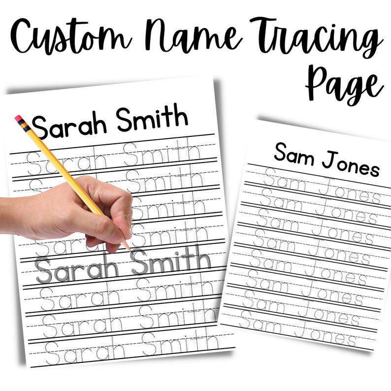 Custom Name Tracing Page | Personalized Name Handwriting | Name Tracing ...