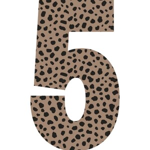 Printable Bulletin Board Brown Cheetah Print Letters & Numbers ...