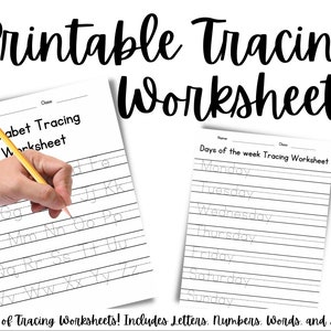 Printable Tracing Worksheets, Trace the Alphabet, Letters, Numbers ...