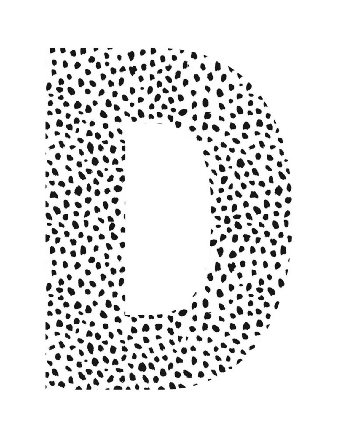 Printable Bulletin Board Hand Drawn Polka Dot Letters and - Etsy