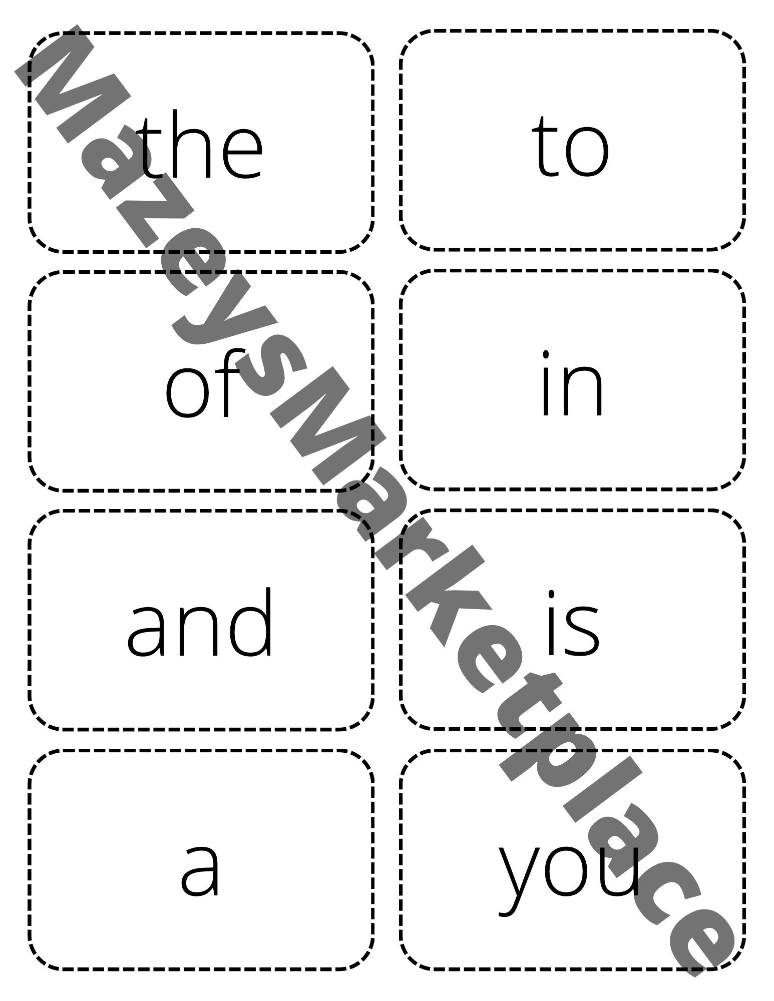 Fry’s First 100 Sight Words I Sight Words I Printable Word Flash Cards ...
