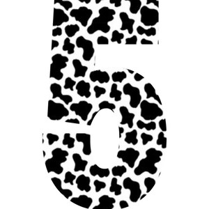 Printable Bulletin Board Cow Print Letters & Numbers, Printable Letters ...