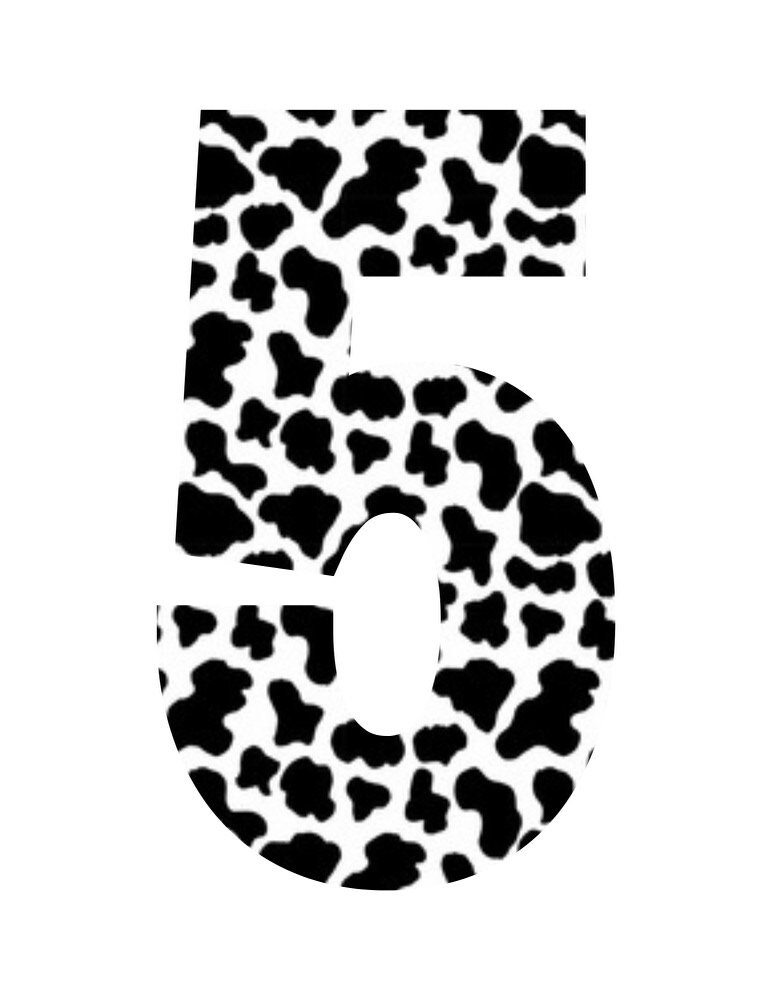 Printable Bulletin Board Cow Print Letters & Numbers, Printable Letters ...