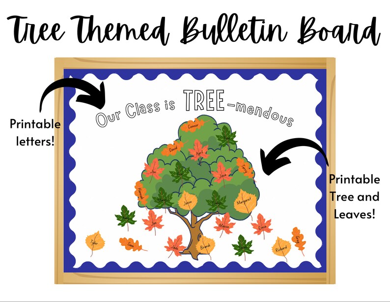 Back to School Bulletin Board I Tree Themed Bulletin Board I Pun ...