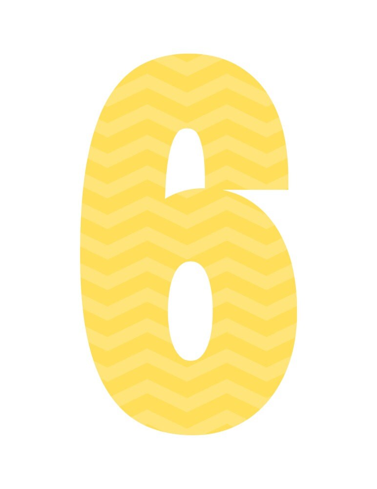 Printable Bulletin Board Yellow Zig Zag Letters & Numbers, Printable ...