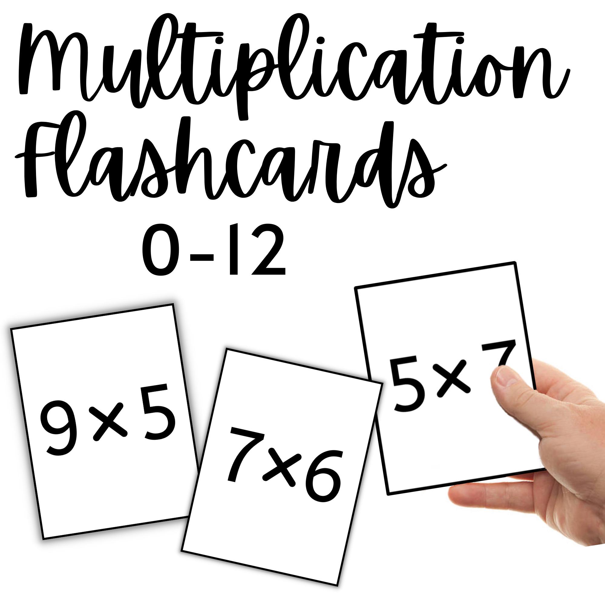 Multiplication 0-12 Flashcards I Times Tables I Multiplication ...