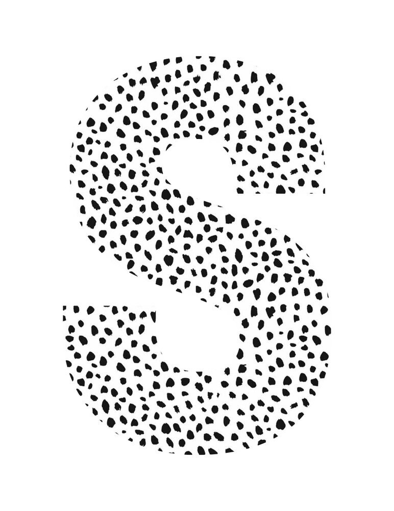 Printable Bulletin Board Hand Drawn Polka Dot Letters and Numbers ...