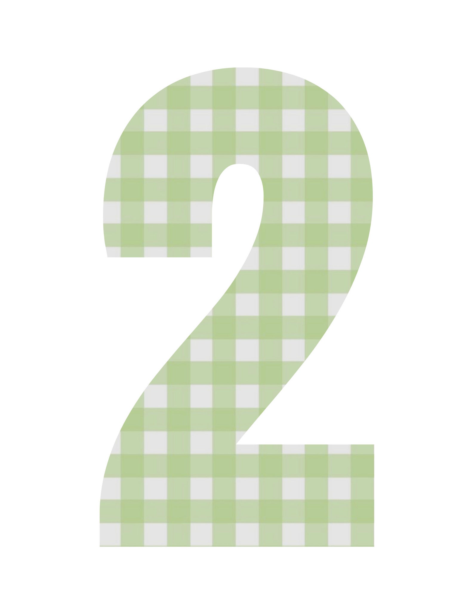 Printable Bulletin Board Green Gingham Letters & Numbers, Printable ...