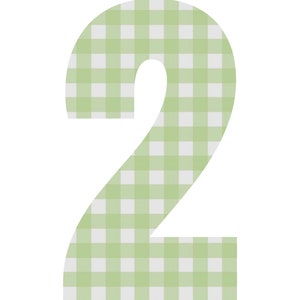 Printable Bulletin Board Green Gingham Letters & Numbers, Printable ...