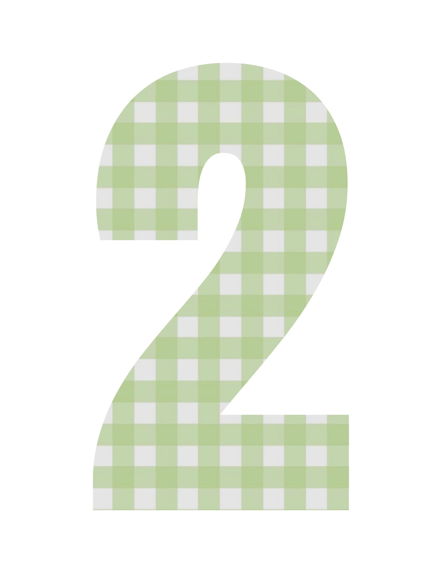 Printable Bulletin Board Green Gingham Letters & Numbers, Printable ...