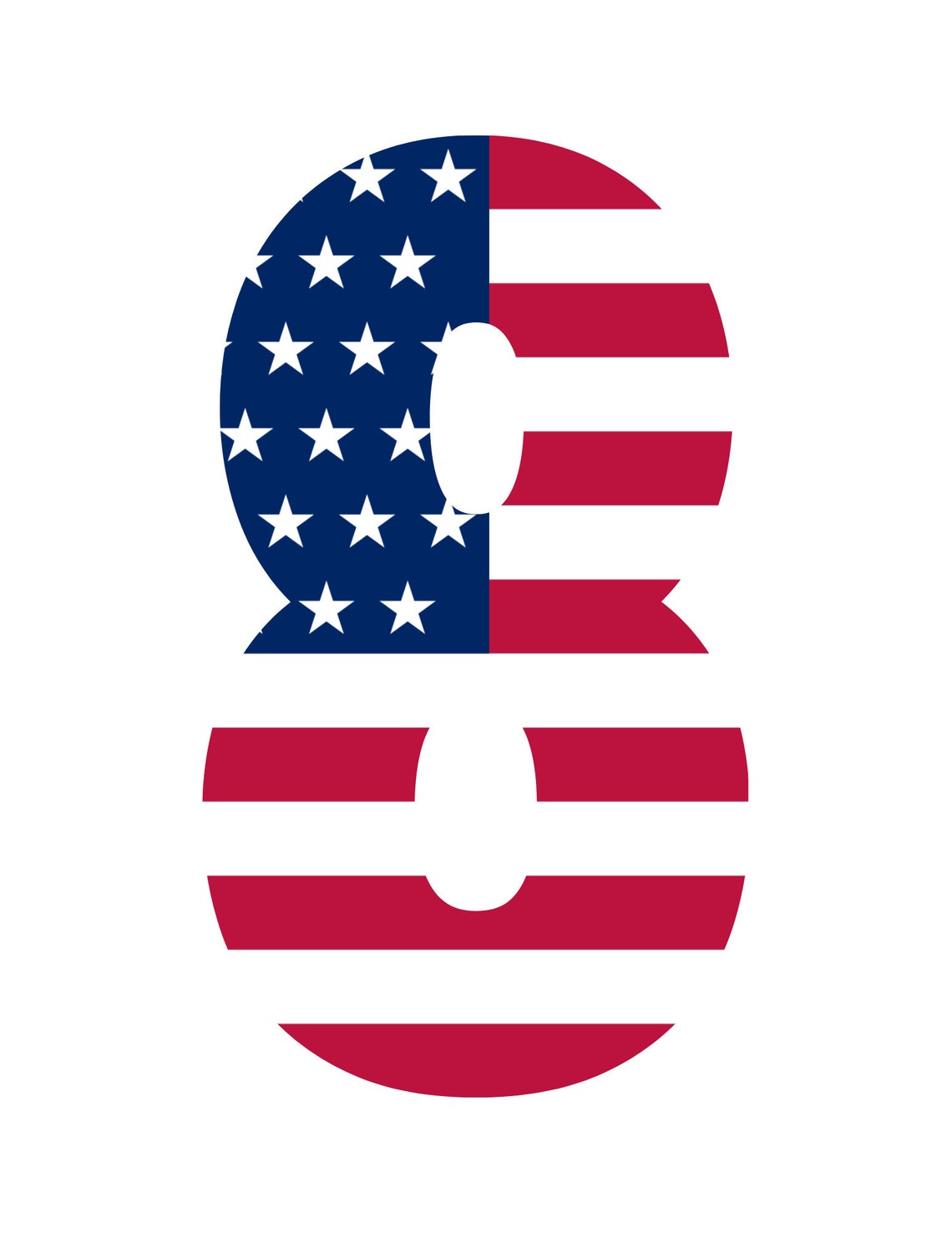 Printable Bulletin Board American Flag Letters & Numbers, Printable ...