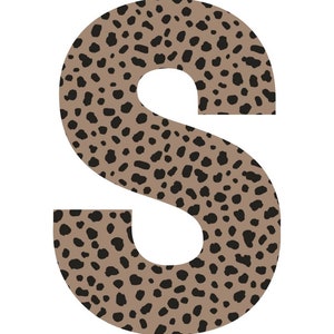 Printable Bulletin Board Brown Cheetah Print Letters & Numbers ...