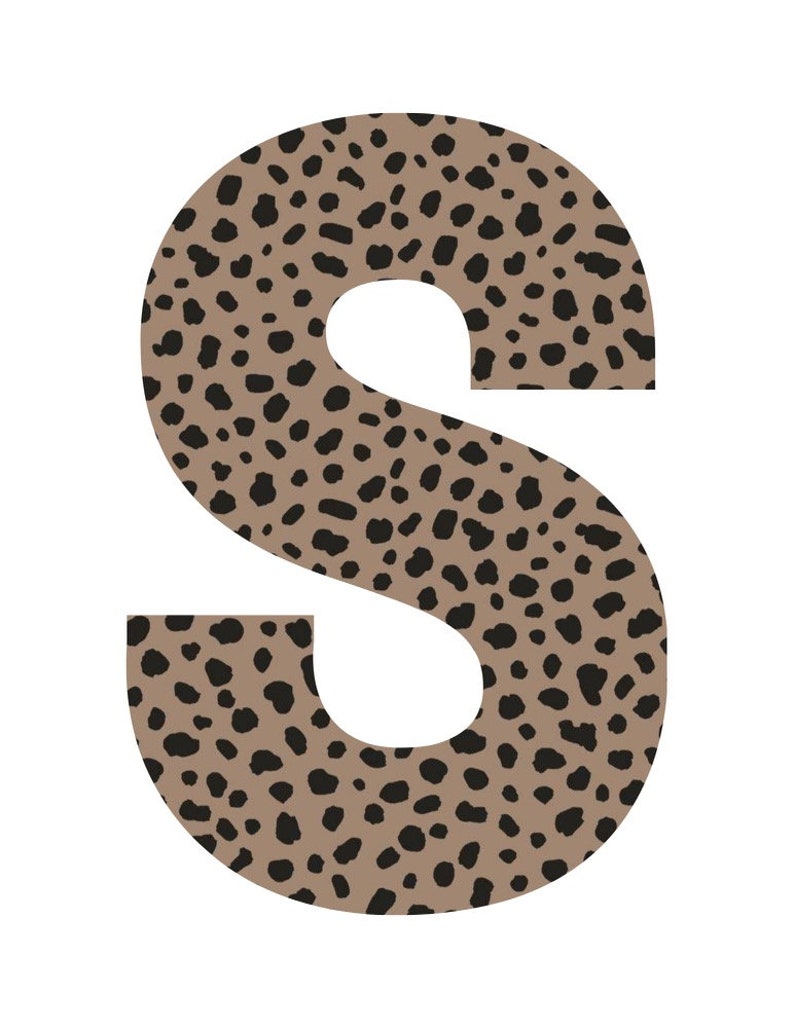 Printable Bulletin Board Brown Cheetah Print Letters & - Etsy
