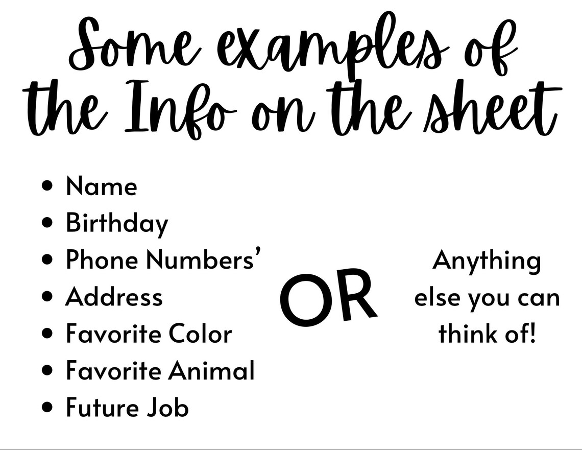 Custom Name & Info Tracing Page | Personalized Name Handwriting | Name ...