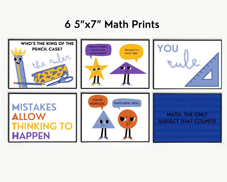 Math Classroom Posters, Math Puns, Digital Prints, Wall Art, Classroom ...