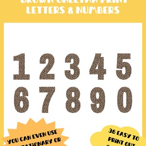 Printable Bulletin Board Brown Cheetah Print Letters & - Etsy