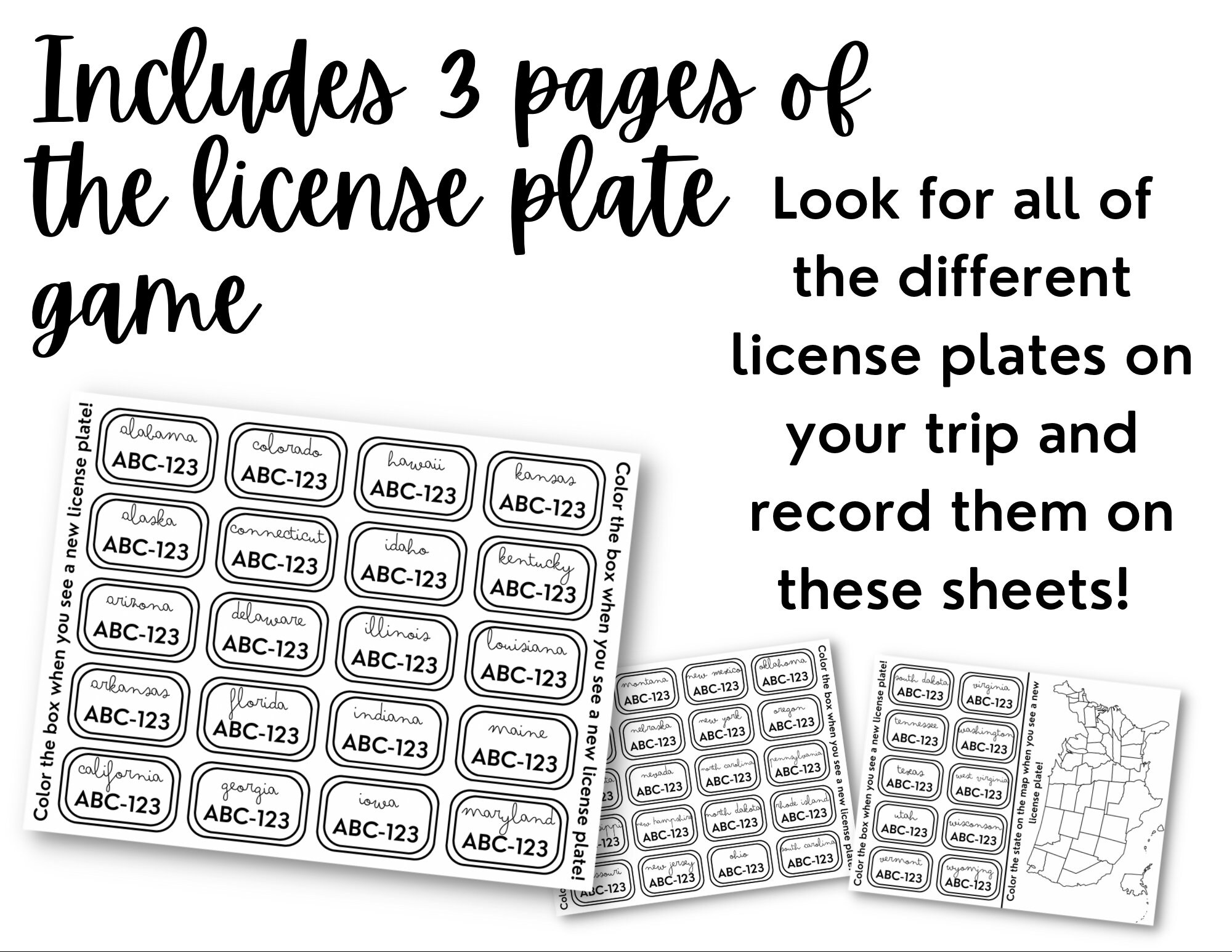 Road Trip Games I Road Trip Printable I Vacation Games I Road Trip ...
