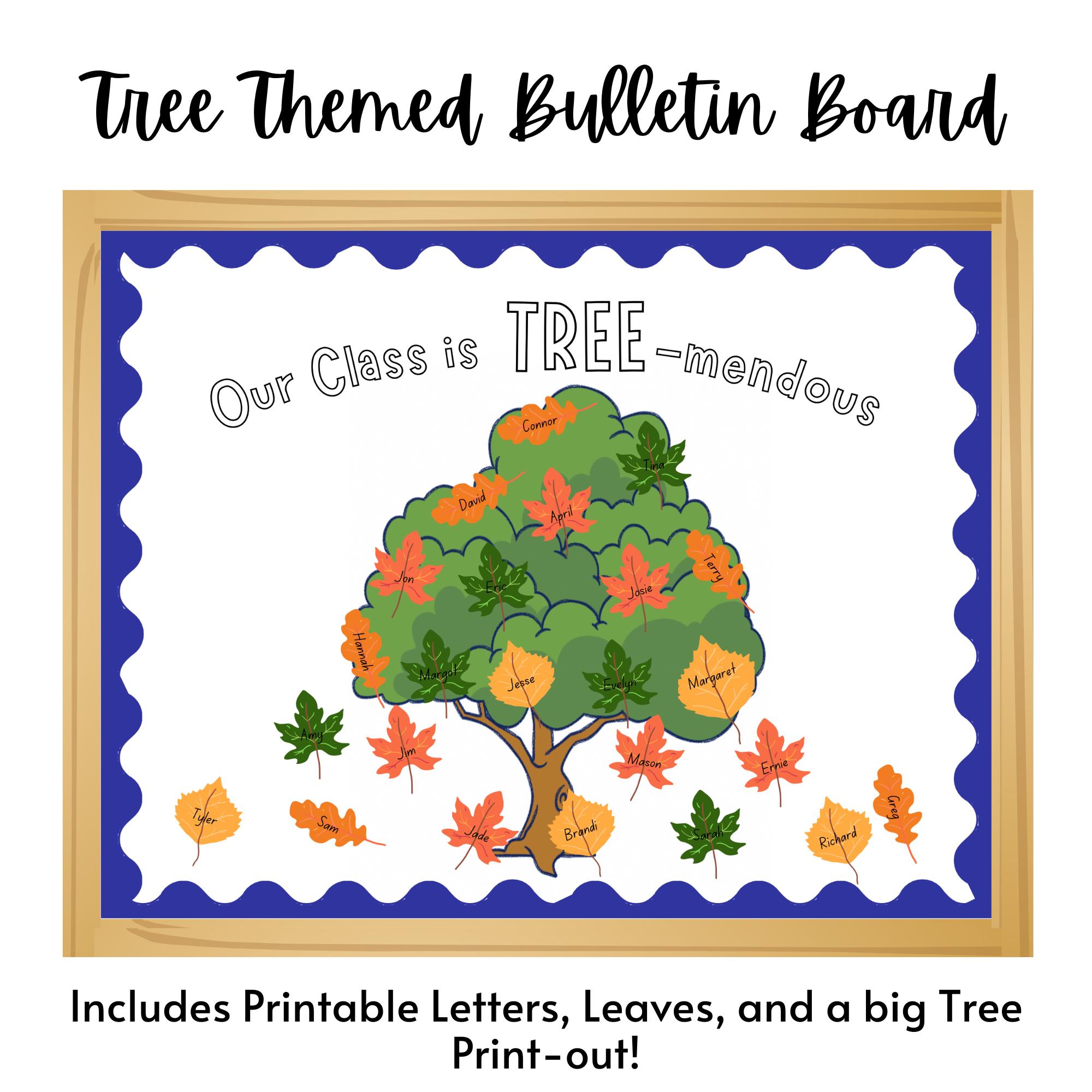 Back to School Bulletin Board I Tree Themed Bulletin Board I Pun ...