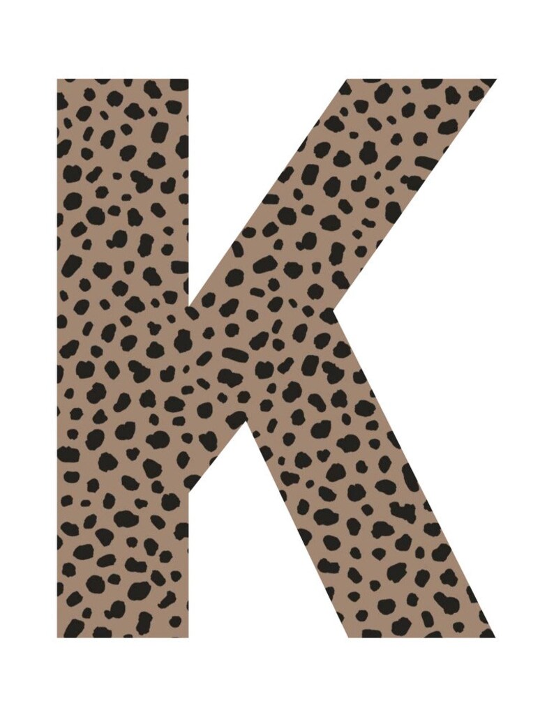 Printable Bulletin Board Brown Cheetah Print Letters & - Etsy