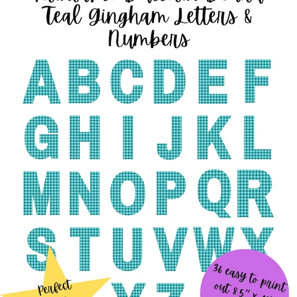 Teal Bulletin Board Letters - Etsy