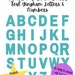 Printable Bulletin Board Teal Gingham Letters & Numbers, Printable ...
