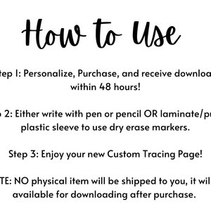 Custom Name Tracing Page | Personalized Name Handwriting | Name Tracing ...