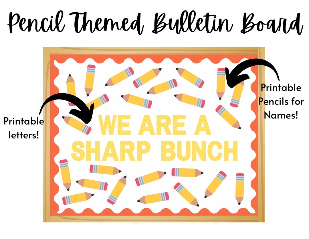 Back to School Bulletin Board I Pencil Themed Bulletin Board I Pun ...