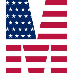 Printable Bulletin Board American Flag Letters & Numbers, Printable ...