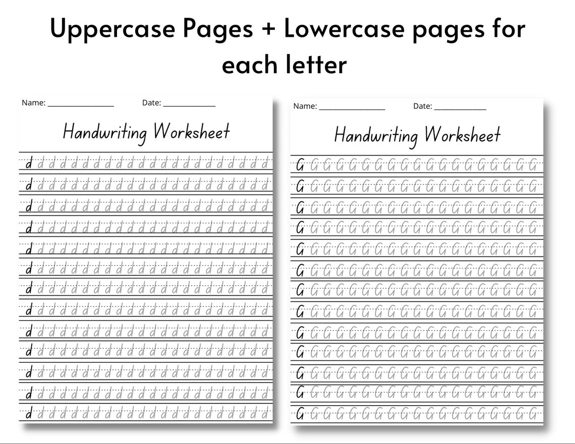 Printable Handwriting Worksheets, Neat Handwriting Workbook ...