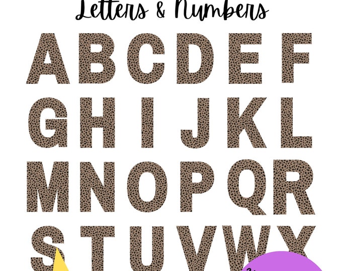 Printable Bulletin Board Brown Cheetah Print Letters & Numbers ...