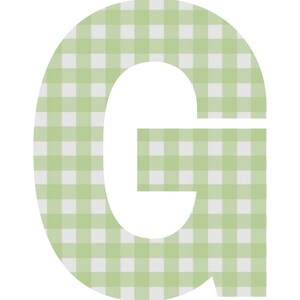 Printable Bulletin Board Green Gingham Letters & Numbers, Printable ...