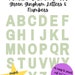 Printable Bulletin Board Green Gingham Letters & Numbers, Printable ...