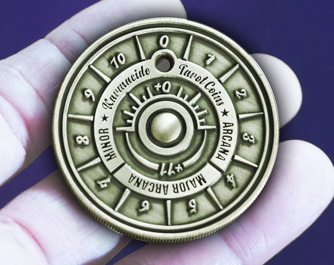 Tarot Wheel-unique Tarot Deck Coin, Fully Functional Spinning Tarot ...
