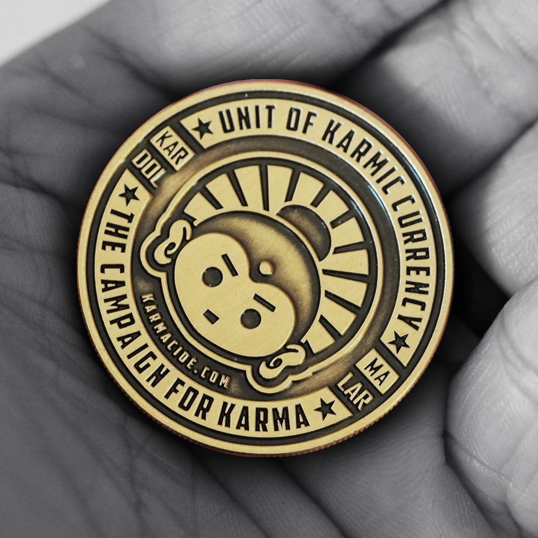 Antique Gold Karma Coin: Pay It Forward Challenge Token - Etsy