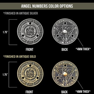 Angel Numbers Oracle Coin: Spinning Divination Tool With Leather ...