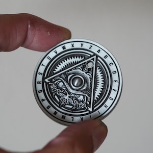 Caeser's Cipher Wheel Coin Set of 2, Spinnable, Wearable, Mystery ...