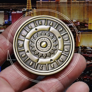 Solid Brass Casino Coin- Working Spinning Playing Card Deck, Dice Coin ...