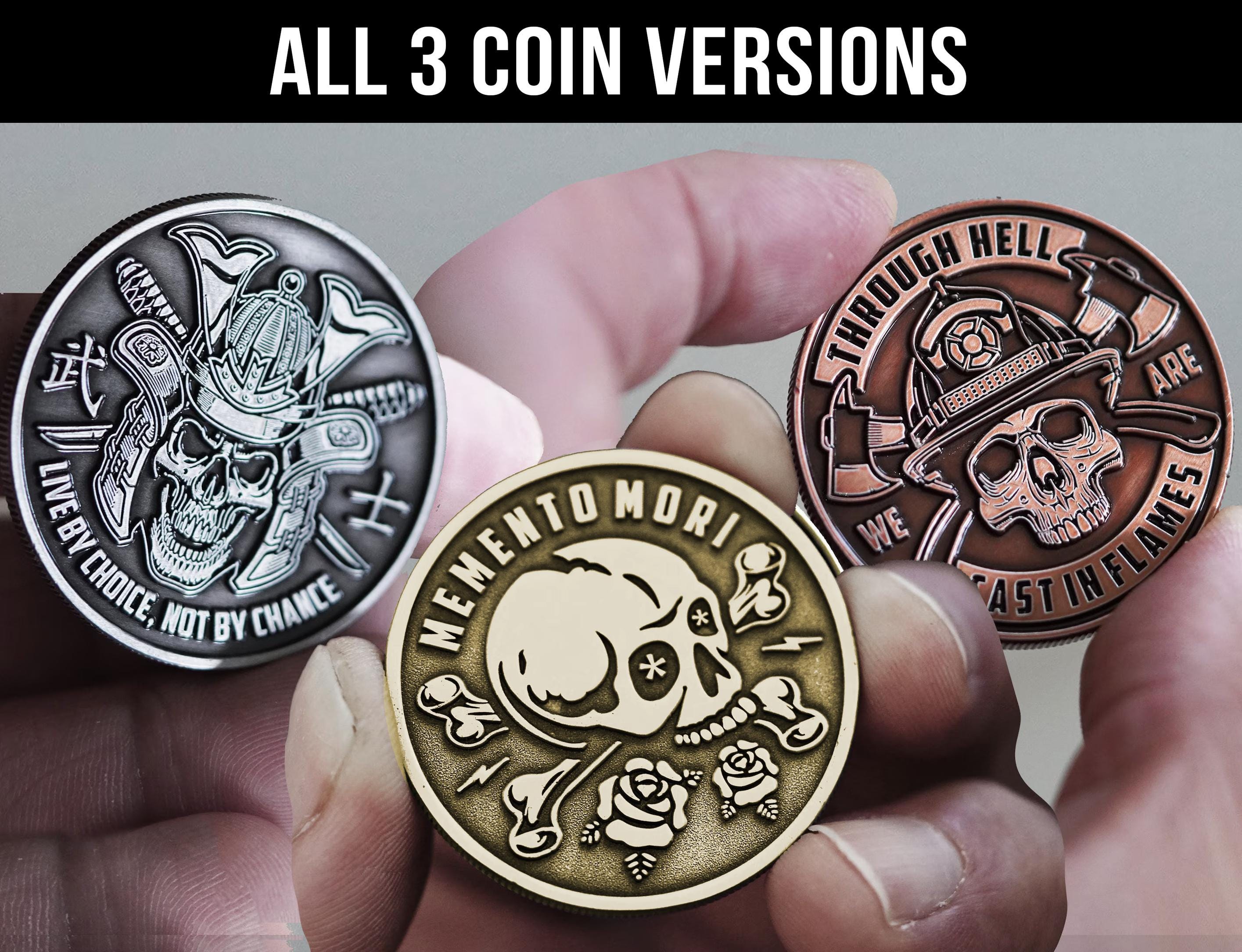 Fire Skull Challenge Coin: Antique Copper Firefighter Token - Etsy