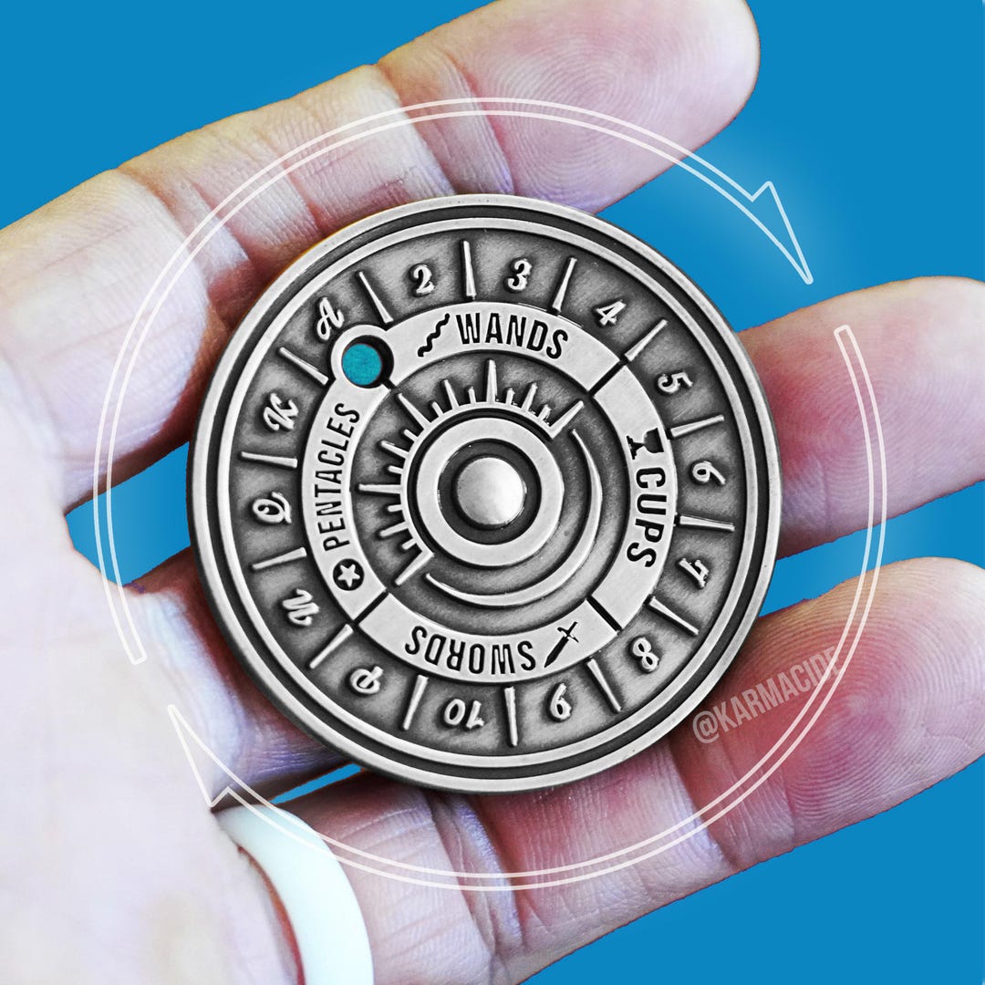 The Tarot Coin, Fully Functional Spinning Tarot Card Deck With All 78 ...