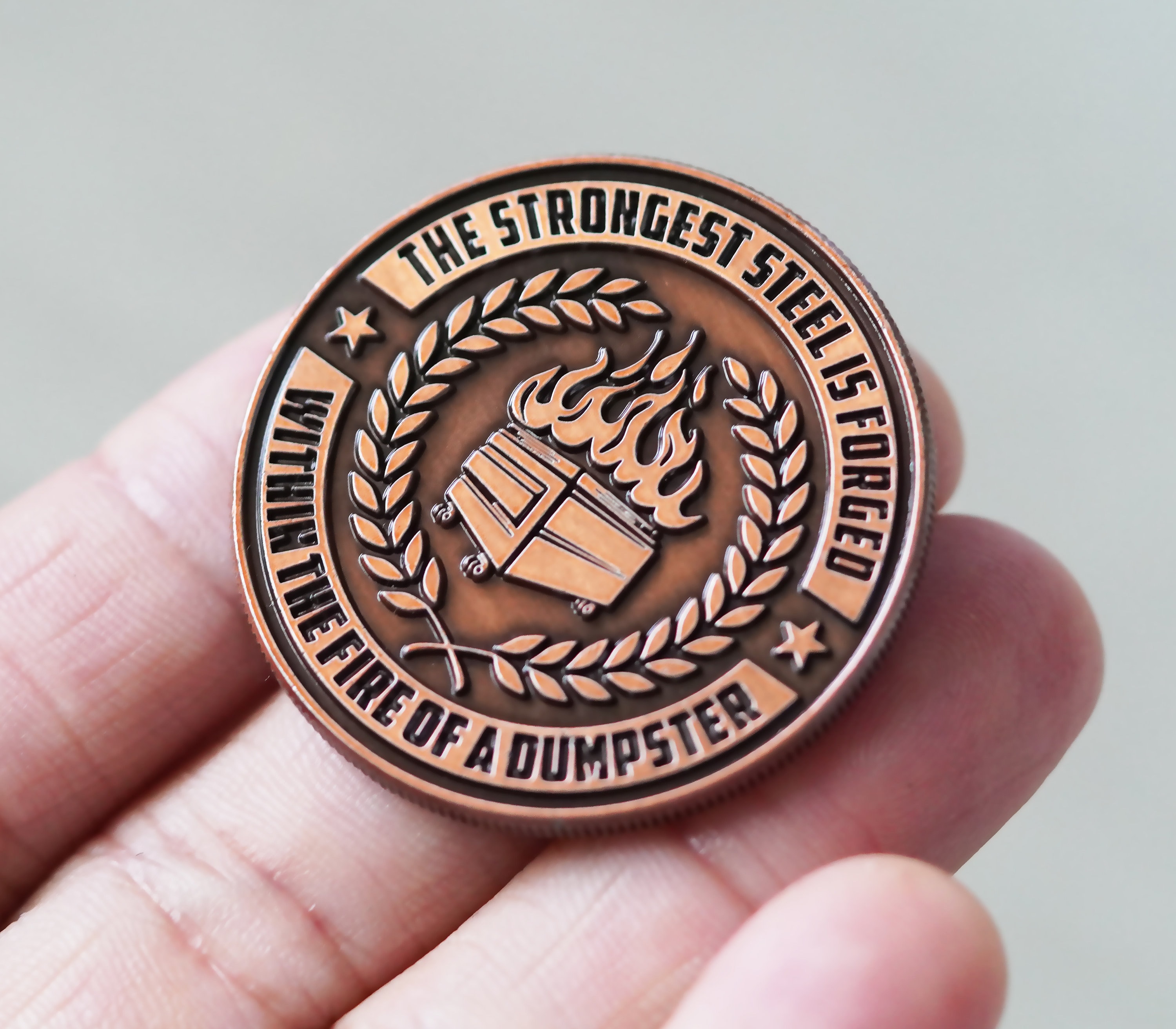 Fire Skull Challenge Coin: Antique Copper Firefighter Token - Etsy