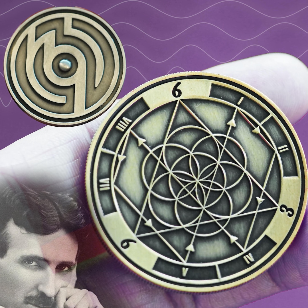 369 Spinning Manifestation Tool , Keys to the Universe Coin by Nikola ...