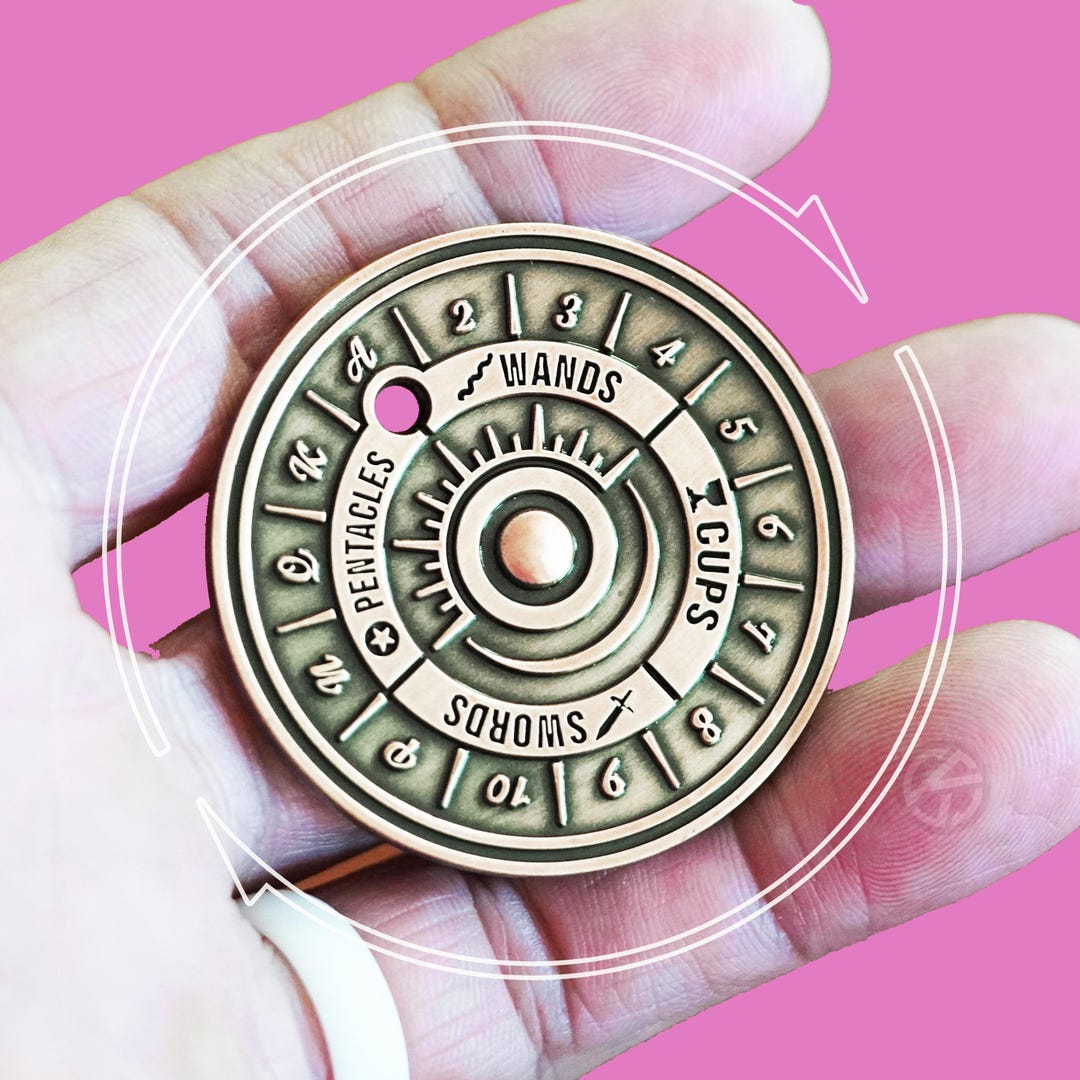 Tarot Coin Divination Tool, Spinning Tarot Deck Coin With 78 Arcana ...