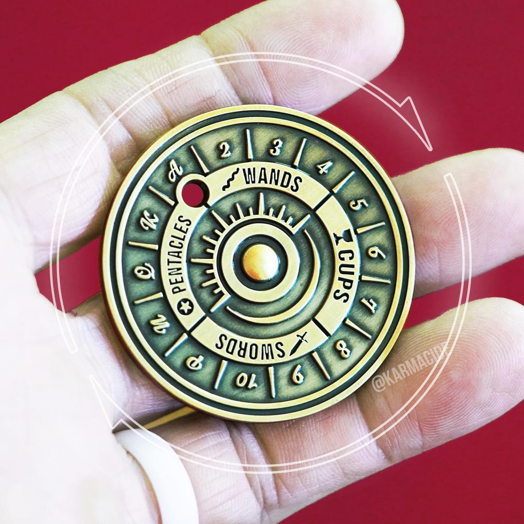 The Tarot Coin – Spinning Tarot Card Deck W/ 78 Major & Minor Arcana ...