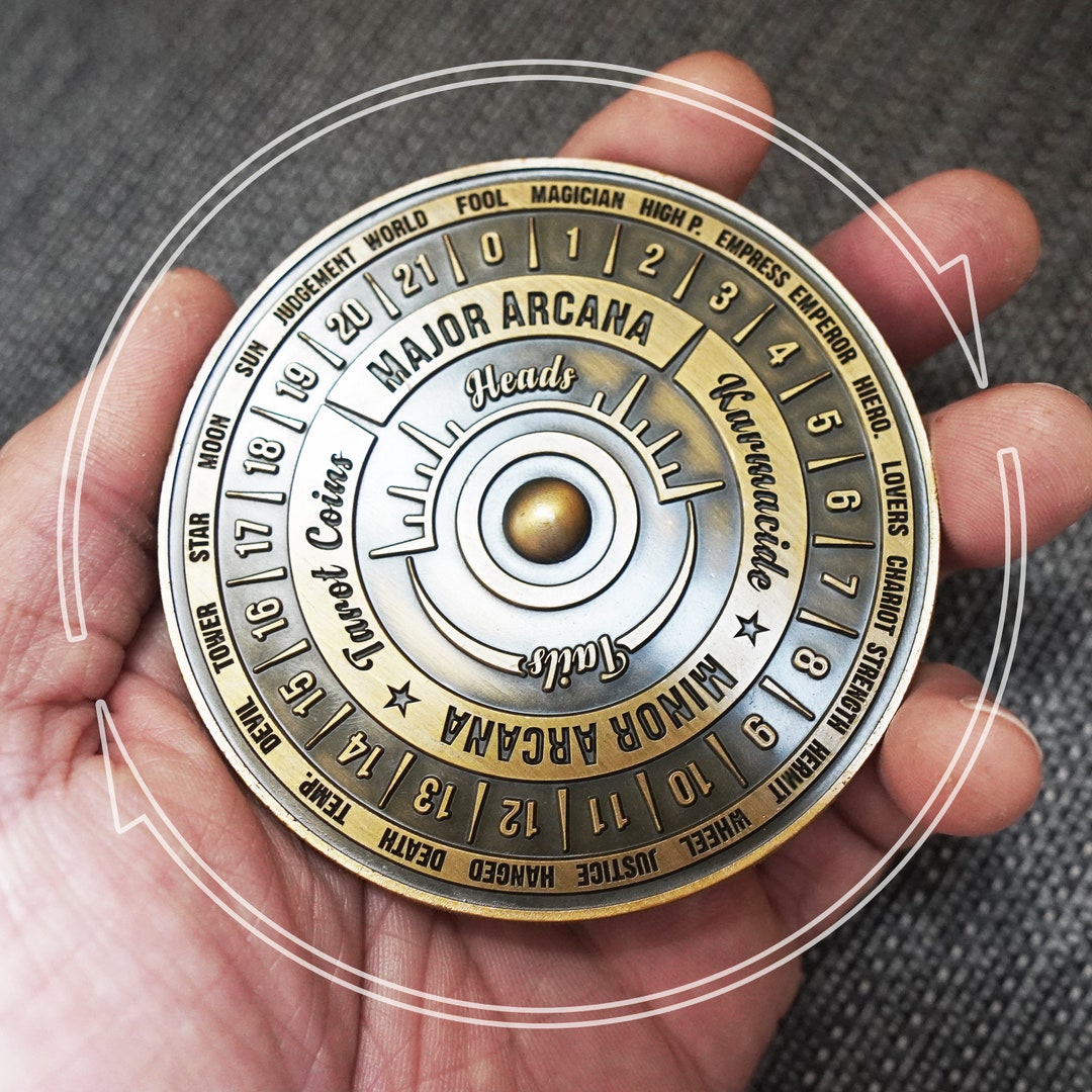 Tarot Wheel-unique Tarot Deck Coin, Fully Functional Spinning Tarot ...