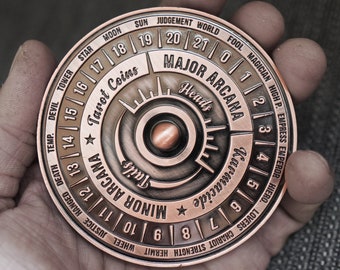 Tarot Wheel-unique Tarot Deck Coin, Fully Functional Spinning Tarot ...