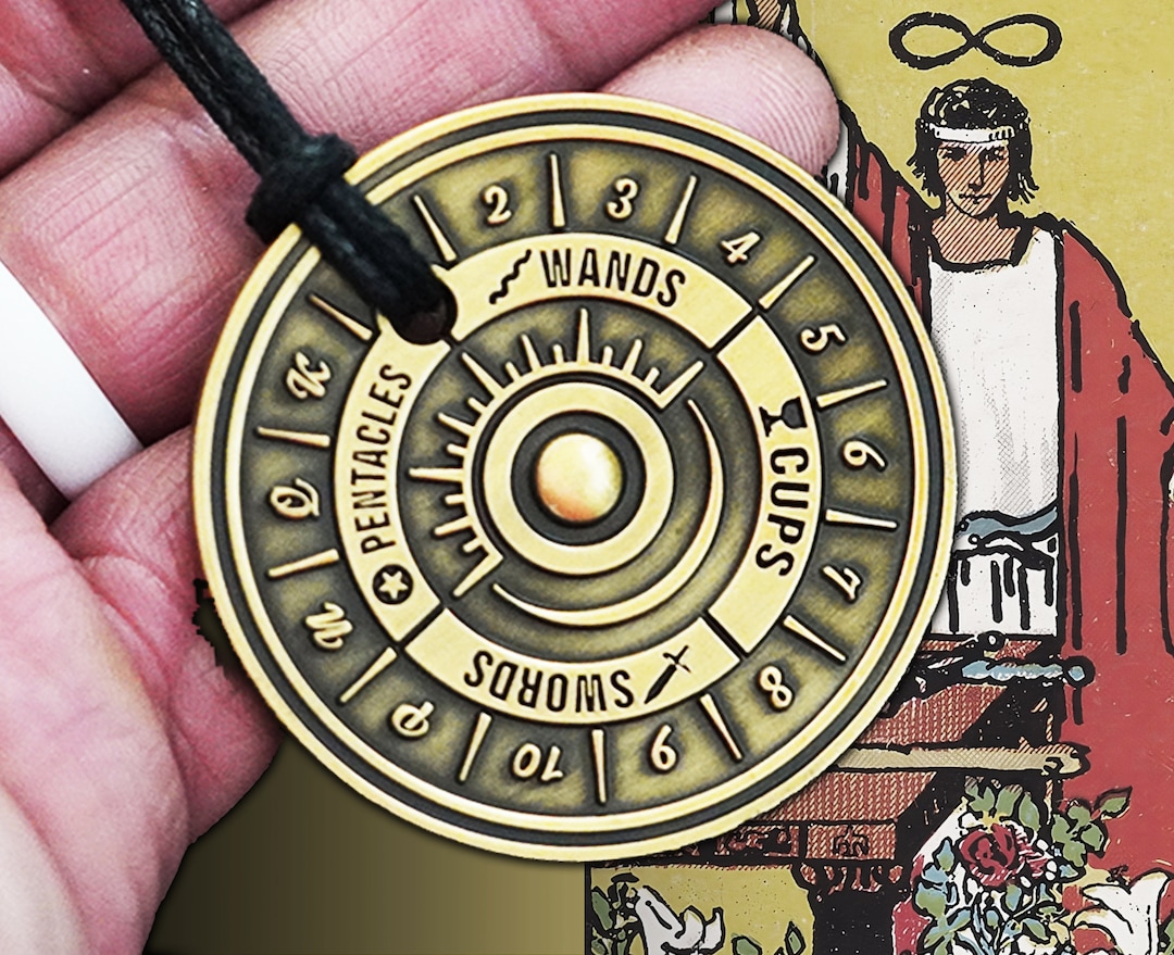 Unique Tarot Deck Coin, Fully Functional Spinning Tarot Coin Jewelry ...